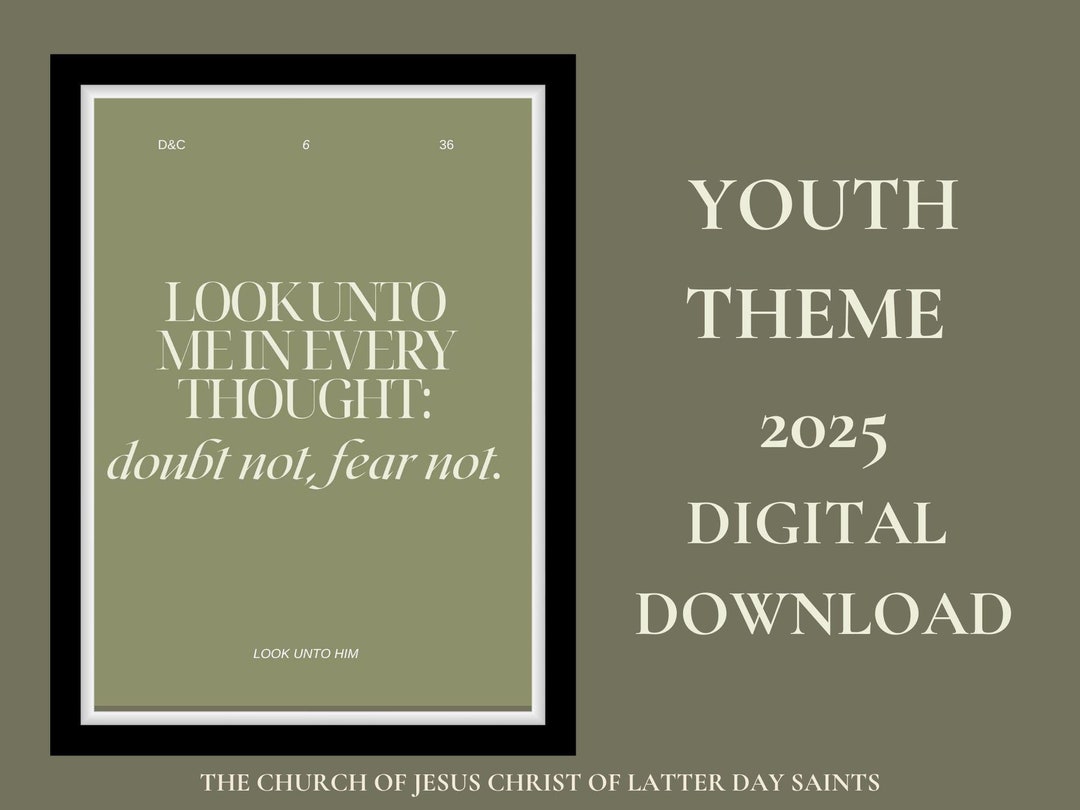 Youth Theme | Digital Download LDS Decor | LDS Modern Decor | LDS Wall ...