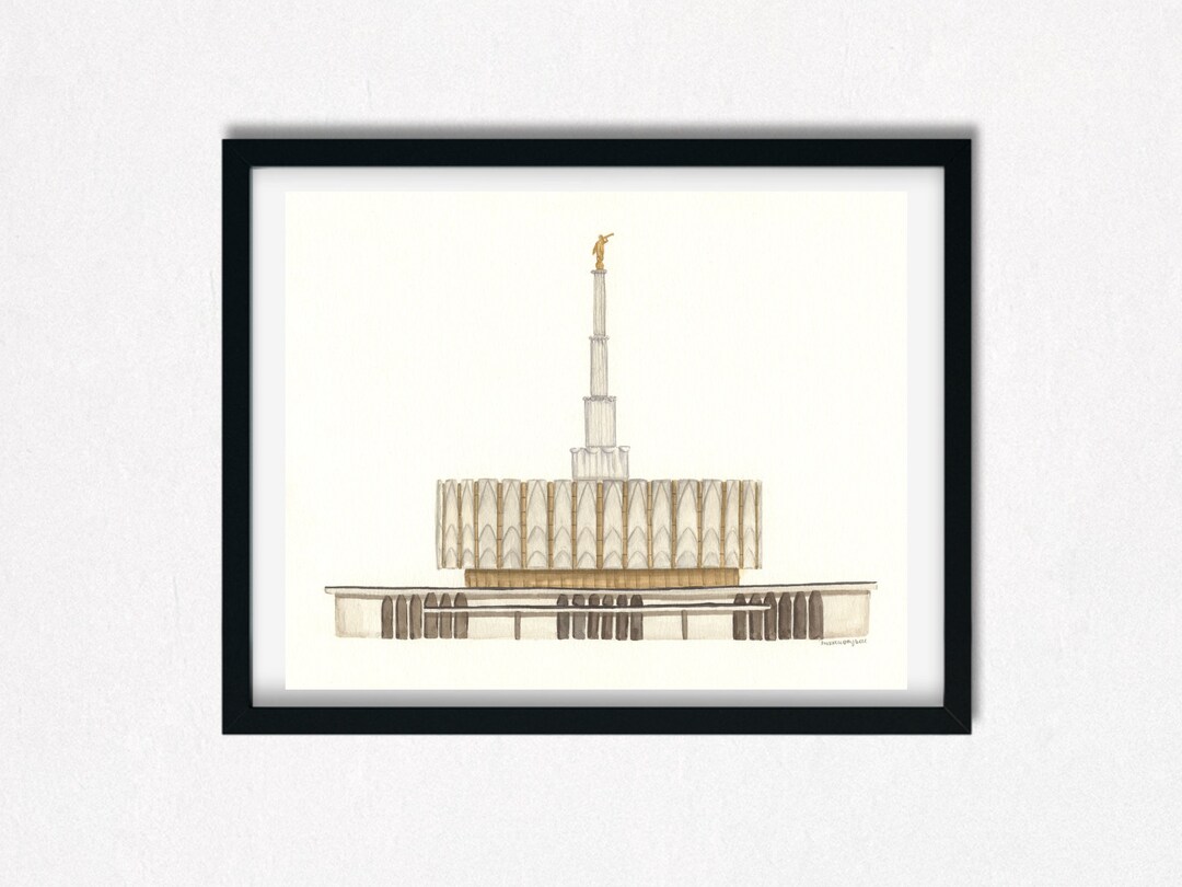 Provo Temple | Temple Watercolor | Temple Art LDS | LDS Home Decor ...