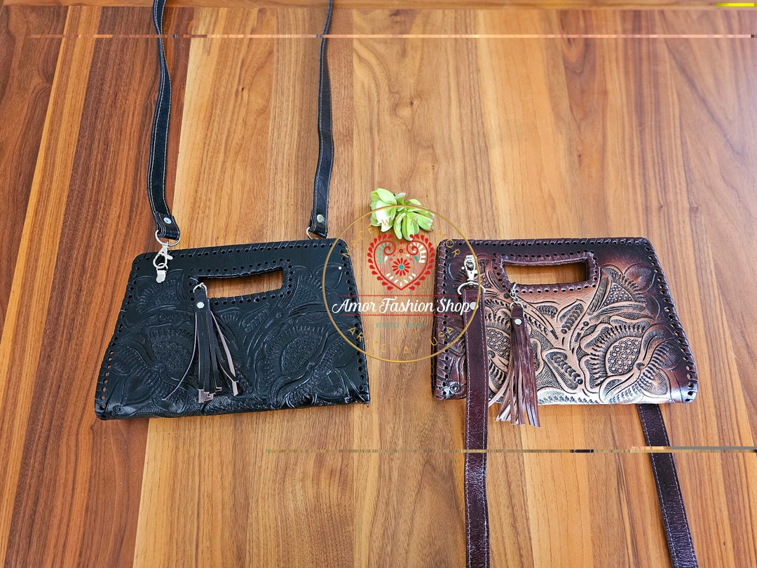 Gorgeous Hand Made, Tooled, Embossed, Artisian Chisseled Leather Bag ...