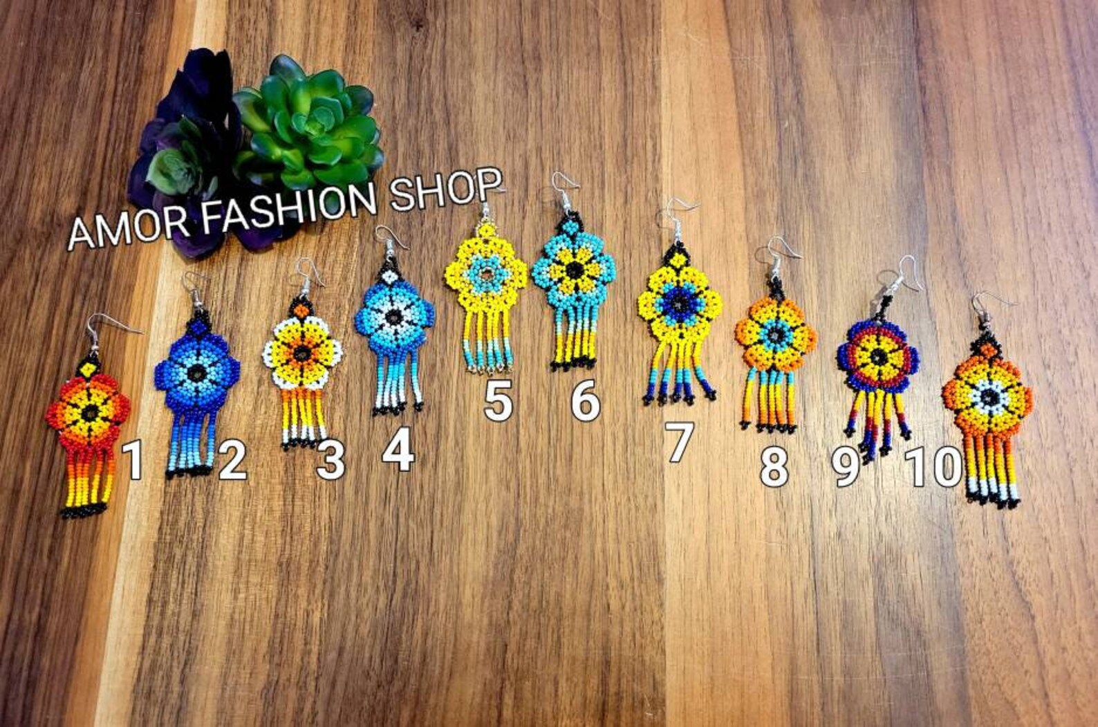 Colorful Flower Cristal Beaded Handcrafted Indigenous Native | Etsy