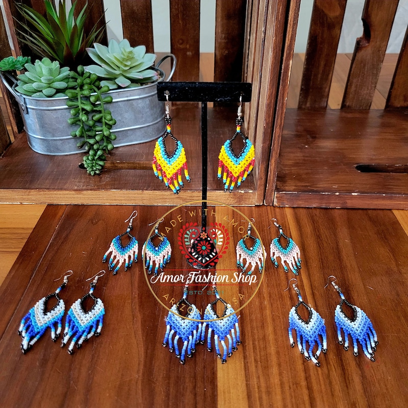 Native Beaded Earrings - Etsy