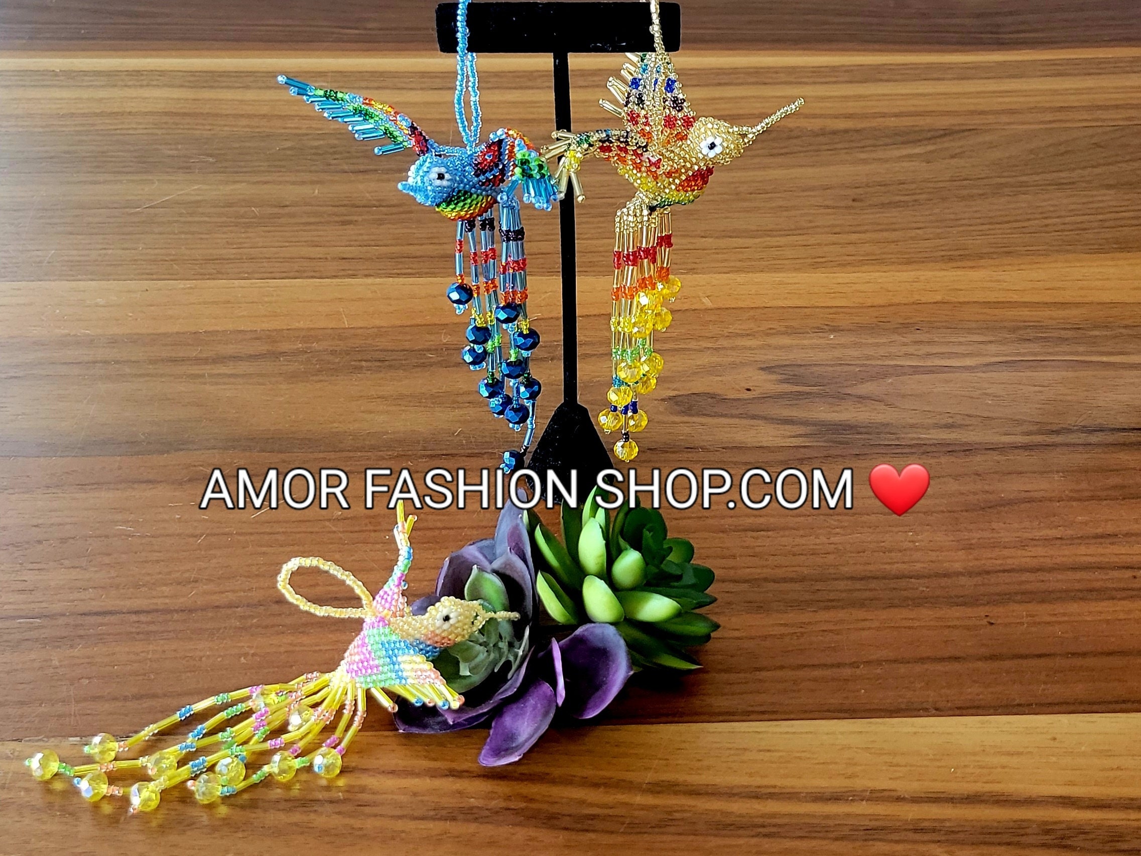 Colorful Hummingbird Beaded Keychains Artisan Made Llaveros - Etsy