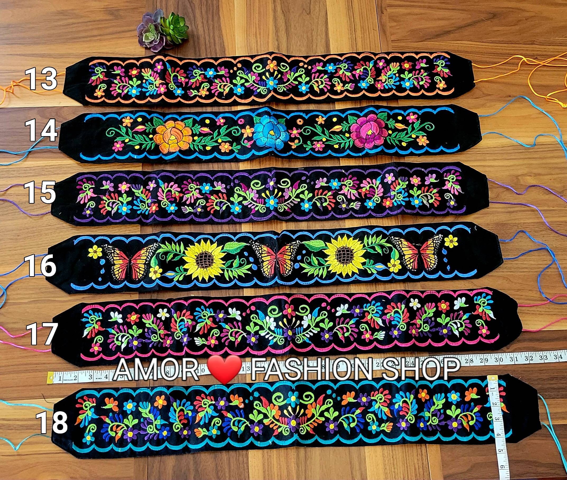 Gorgeous Embroidered Belts Sash in Sunflowers, Floral & Buttlerfly ...