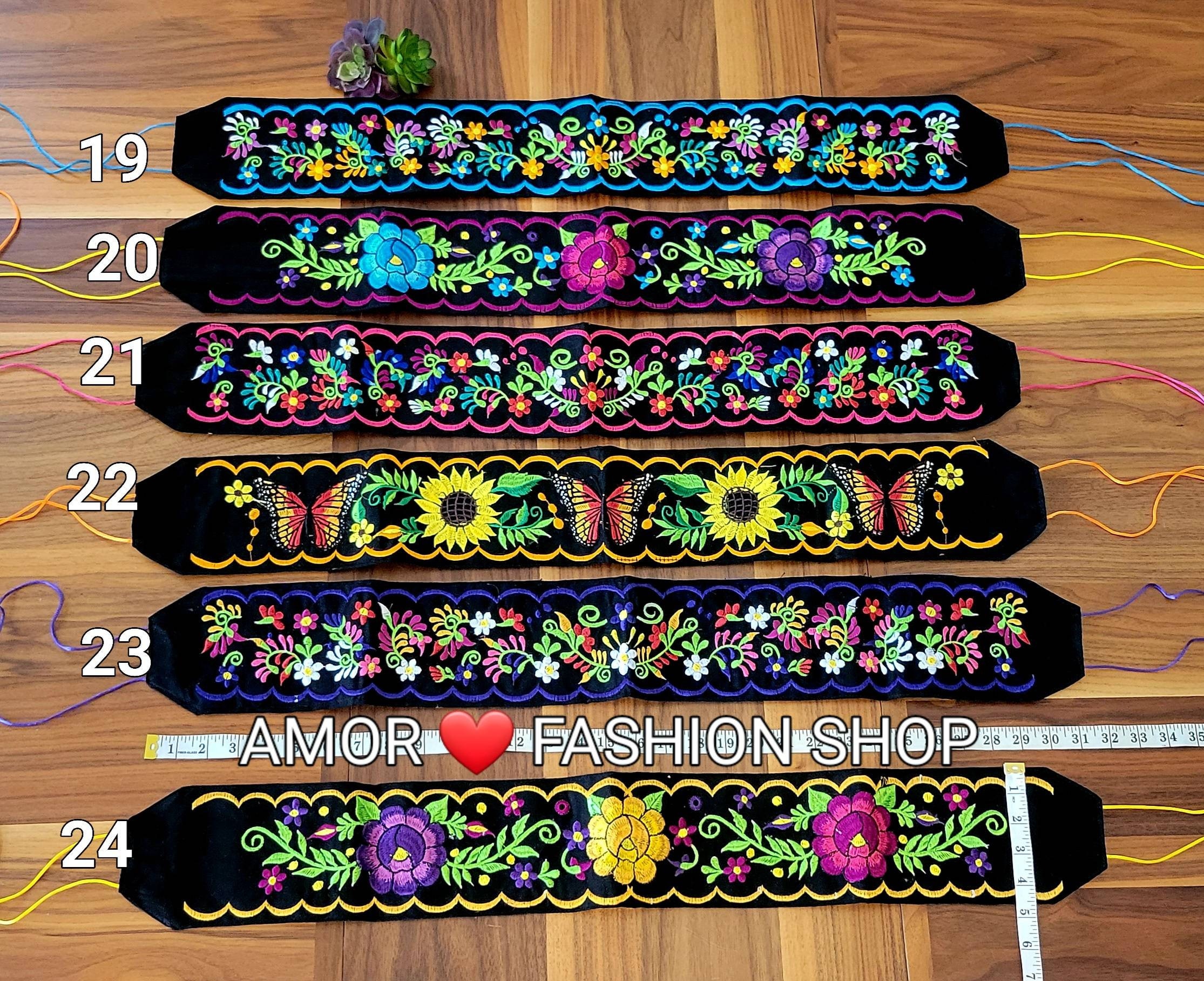 Gorgeous Embroidered Belts Sash in Sunflowers, Floral & Buttlerfly ...