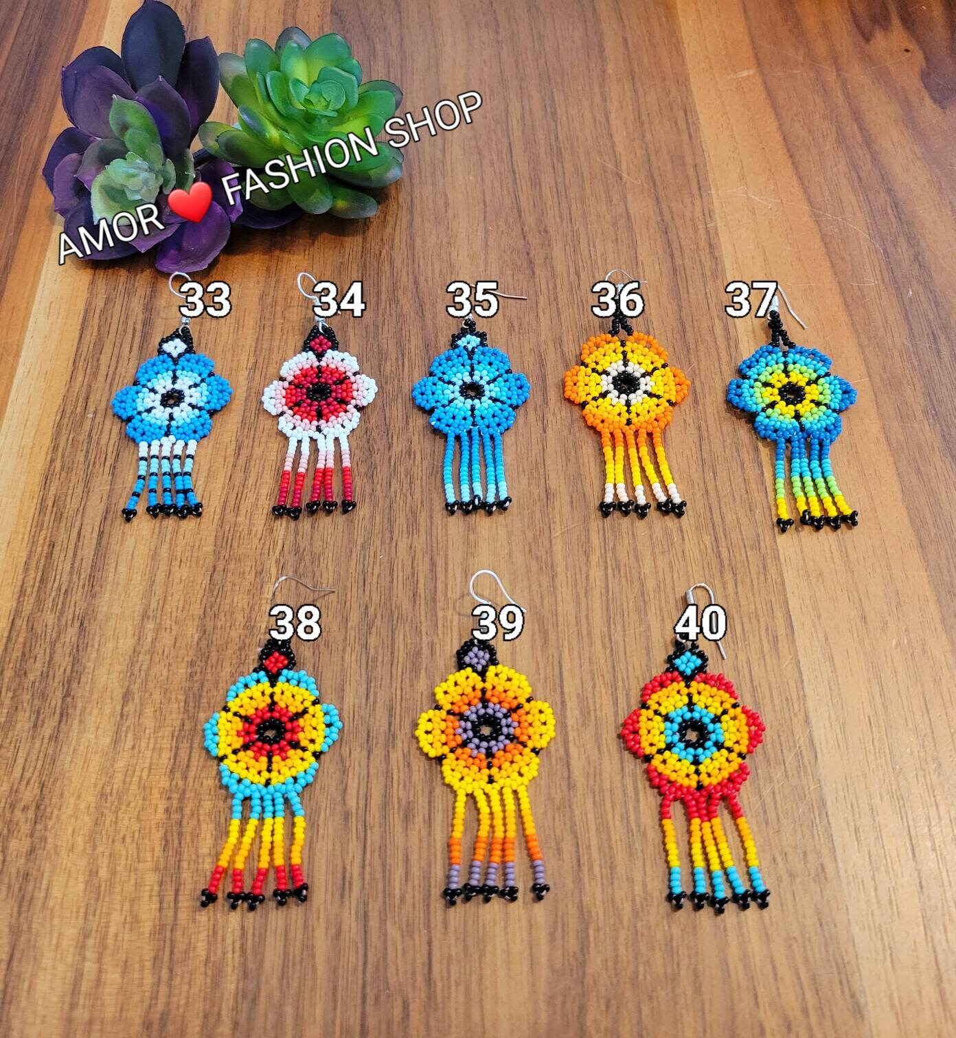 Colorful Flower Cristal Beaded Handcrafted Indigenous Native | Etsy