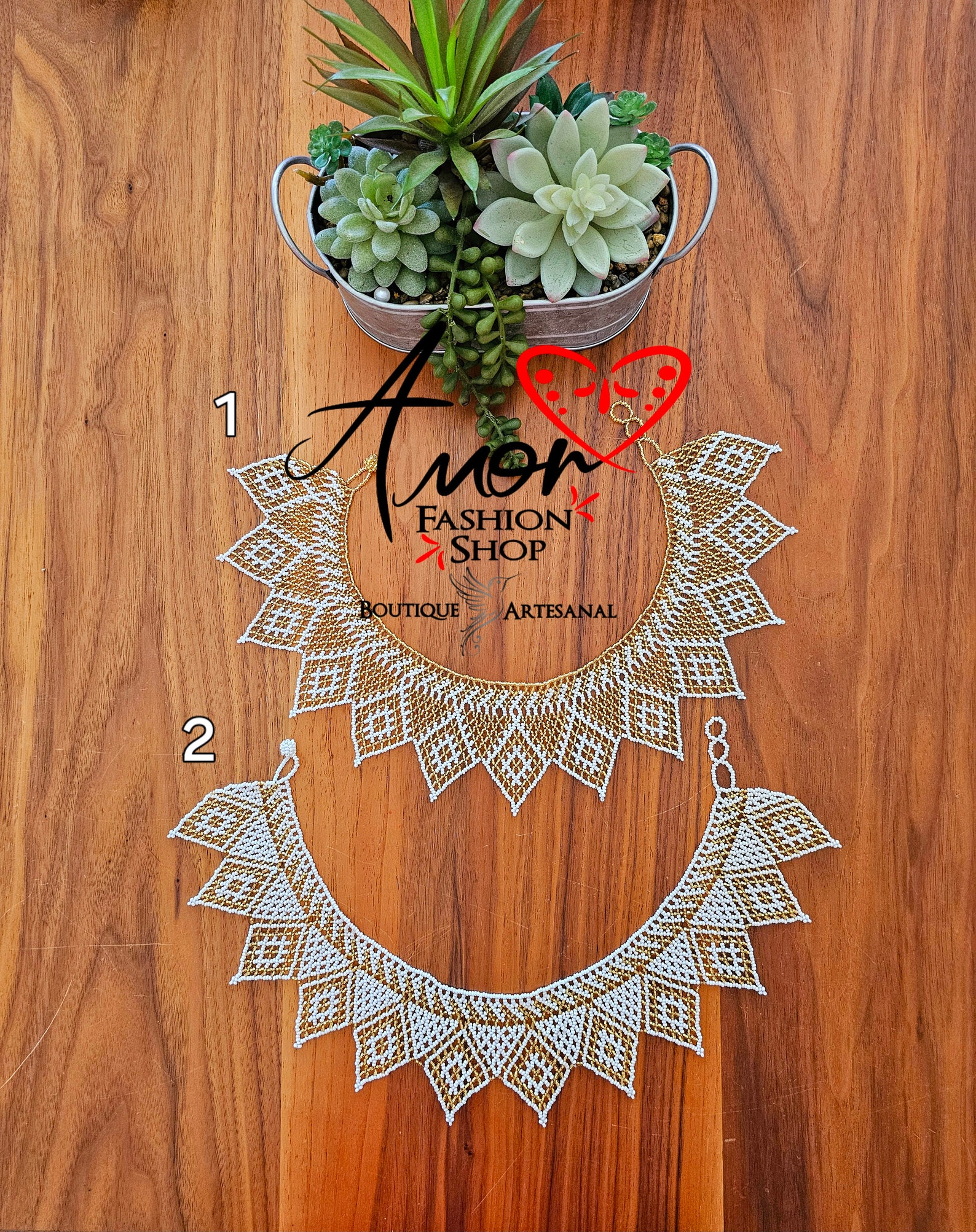 Lovely Beaded Native Tribal Indigenous Collar Necklace Cleopatra ...