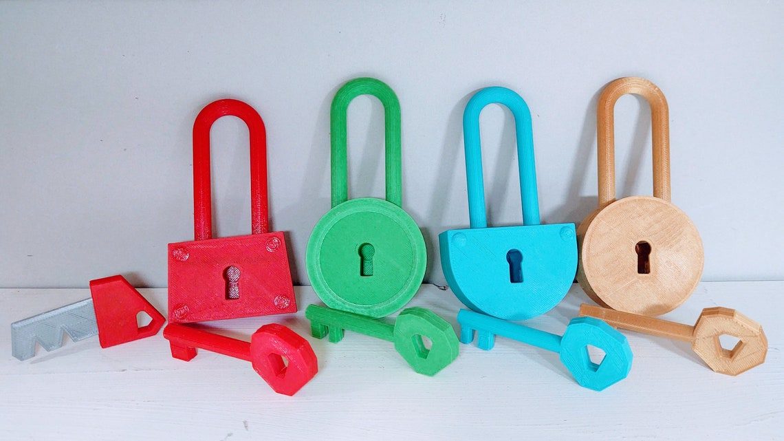 Hello Neighbor Lock and Key Niños impresos en 3D fingen | Etsy