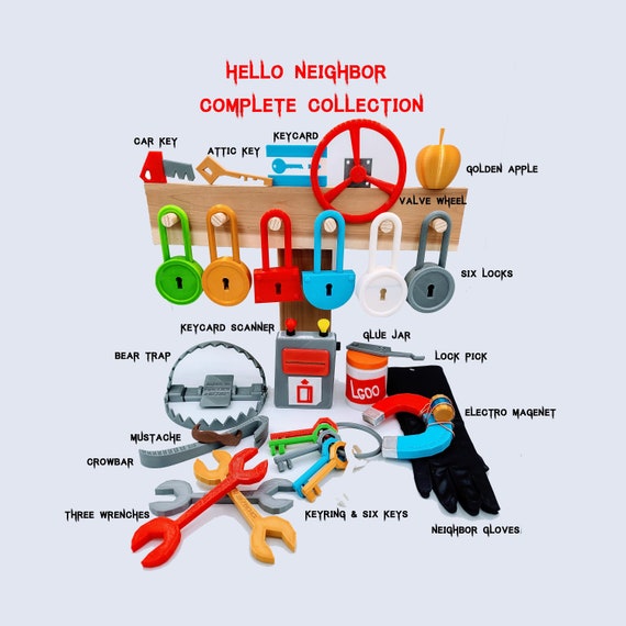 Hello Neighbor Entire Collection Locks Keys Scanner - Etsy