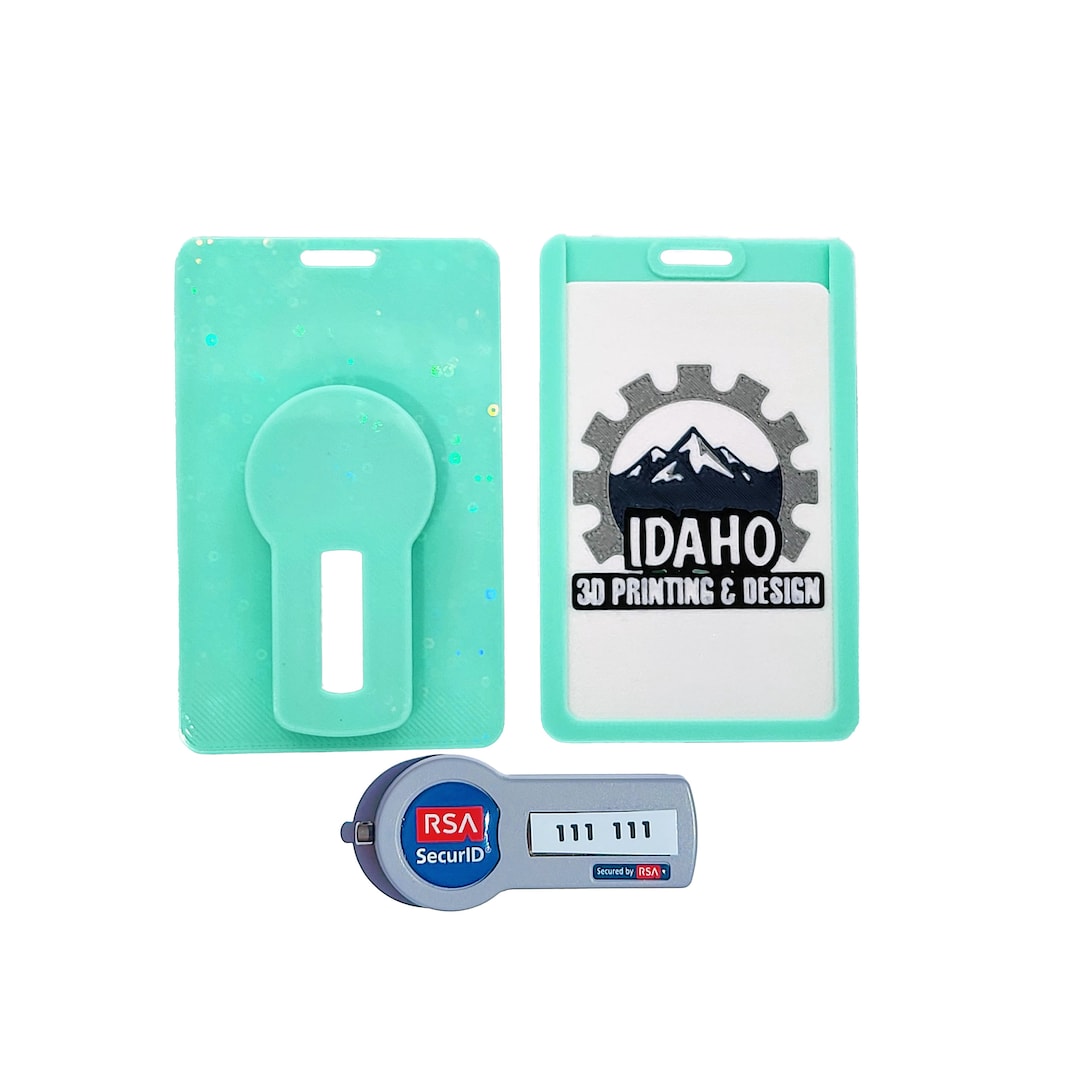 RSA Token Holder - 1-3 Badge Slots - Mint Green- Single - Etsy