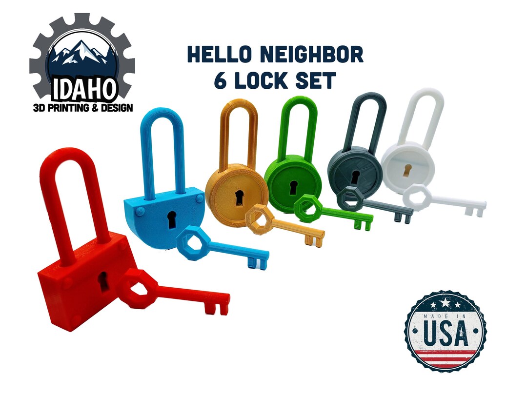 Hello Neighbor - Lock and Key - 3D Printed *fan Inspired* - Etsy