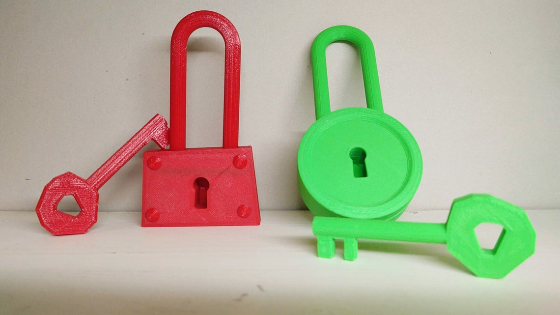 Hello Neighbor Lock and Key 3D Printed Kids Pretend Play | Etsy
