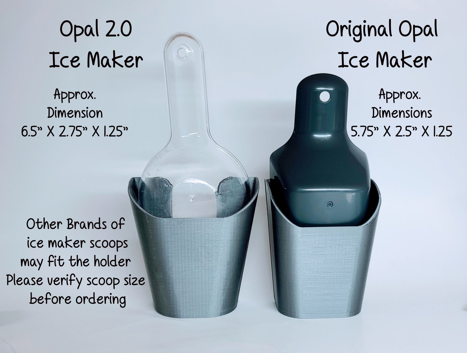 Ice Scoop Holder Countertop Ice Maker Fits Opal Nugget Ice Etsy