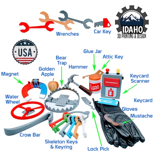 Hello Neighbor Lock and Key 3D Printed fan Inspired - Etsy