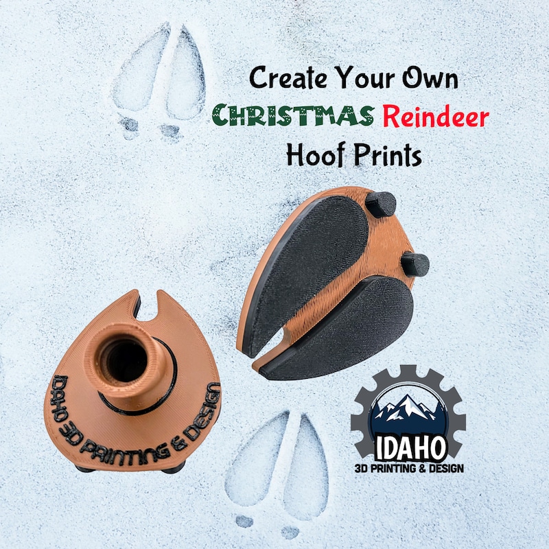 Reindeer Hoof Print - Etsy