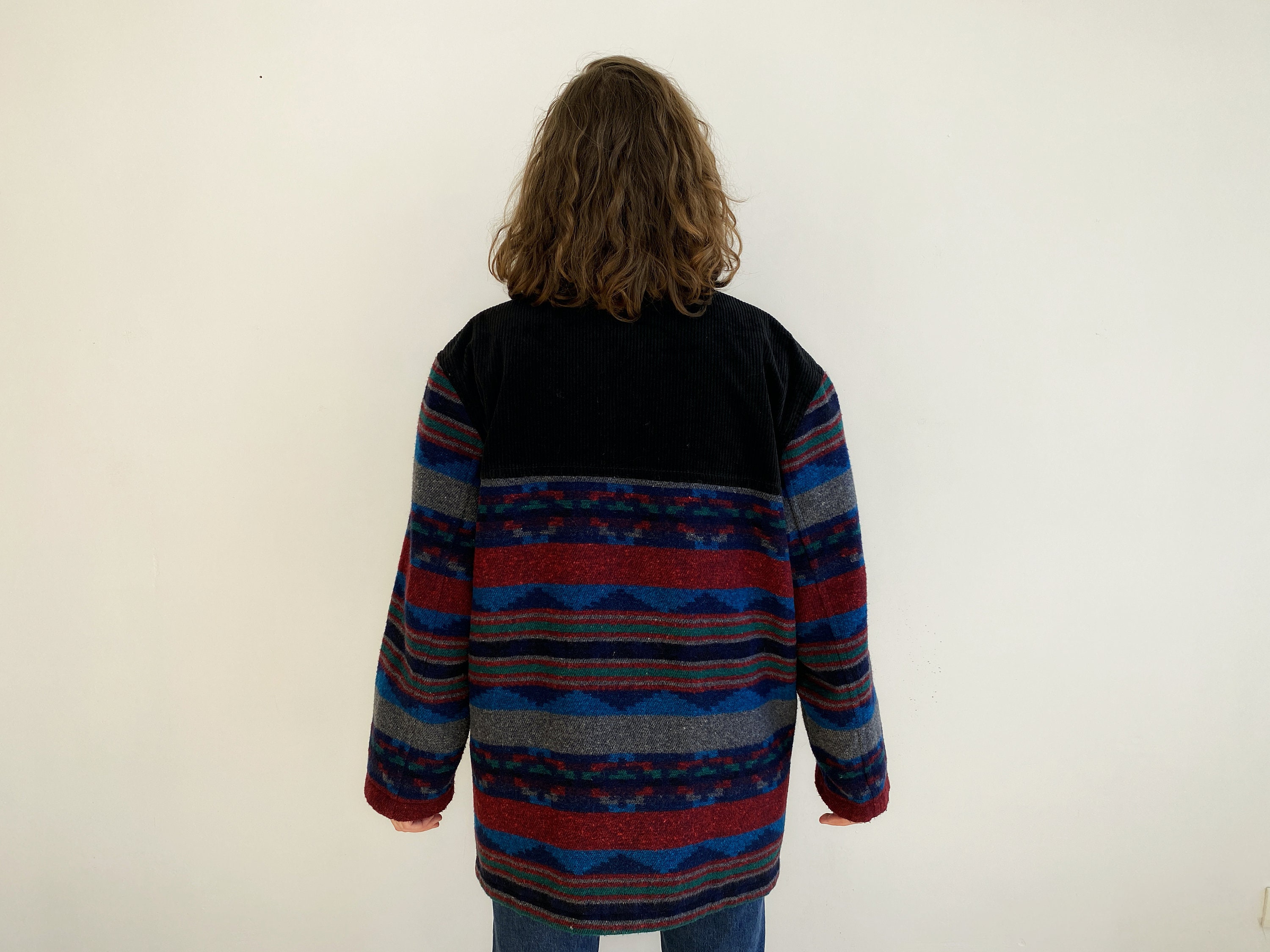 Aztec Print Jacket Vintage Southwestern Coat Oversized Western | Etsy