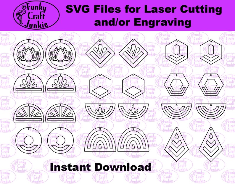 Macrame Earrings SVG Cut Files | Commercial Use | Instant Download ...