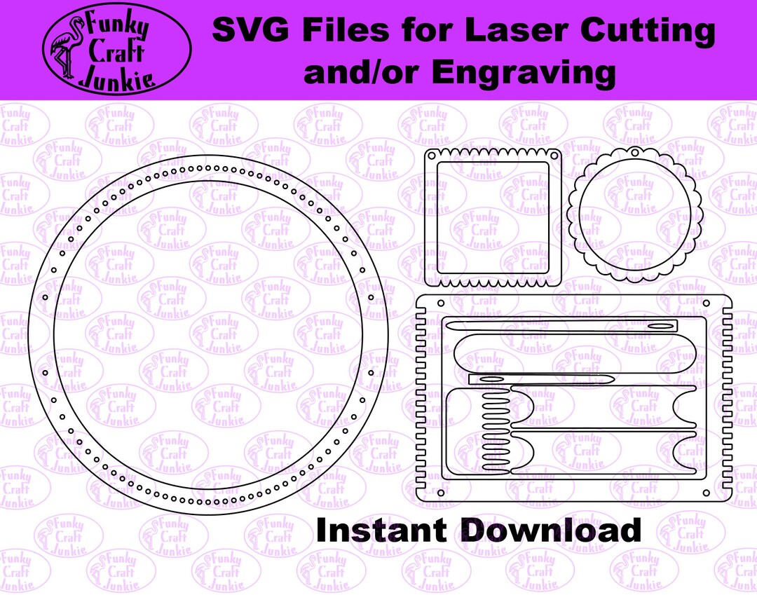 4 Different Weaving Loom and Tool Bundle for Laser Cutter | Handmade ...