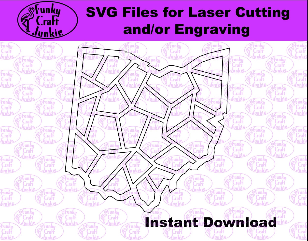 SVG File | Ohio | Geometric State| Fractured State | Shapes | OH ...