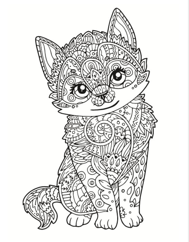 Animal Coloring Pages - Etsy