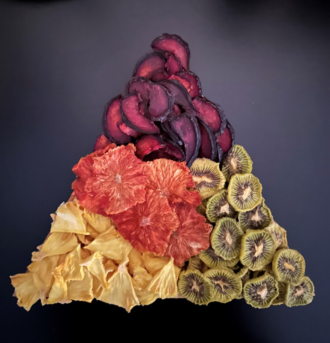 Artisanal Dried Fruit Platter, Triangle Shaped, Purim Mishloach Manos ...