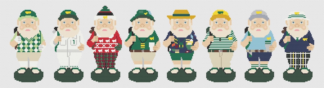 Masters Tournament Inspired Gnomes Handpainted Needlepoint Canvas - Etsy