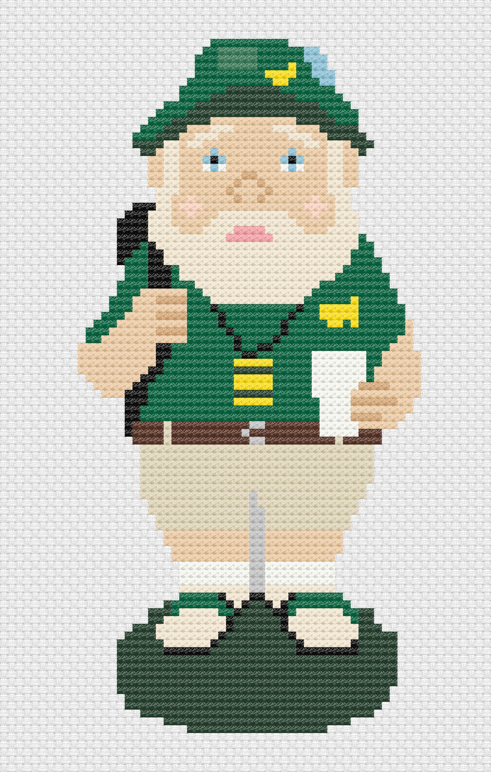 2019 Green Patron Gnome Handpainted Needlepoint Canvas | Masters ...