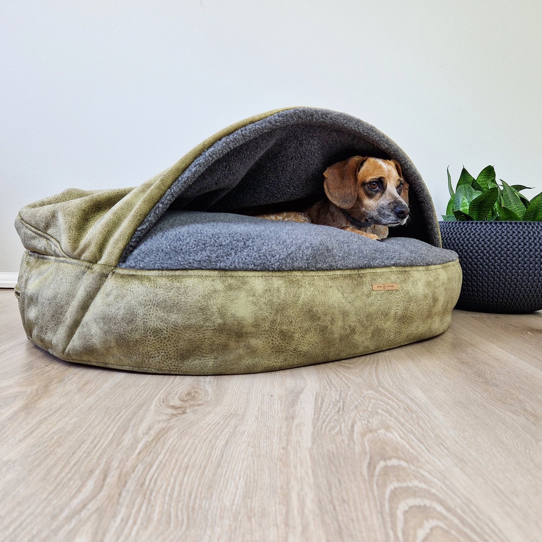 MERINO WOOL DOG Bed, Dog Cave Bed, Washable Dog Bed, Natural Wool Dog ...