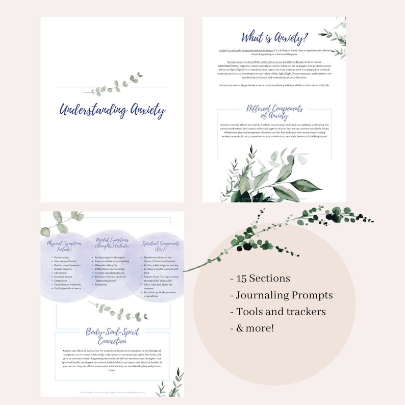 Faith-based Anxiety Workbook - Etsy