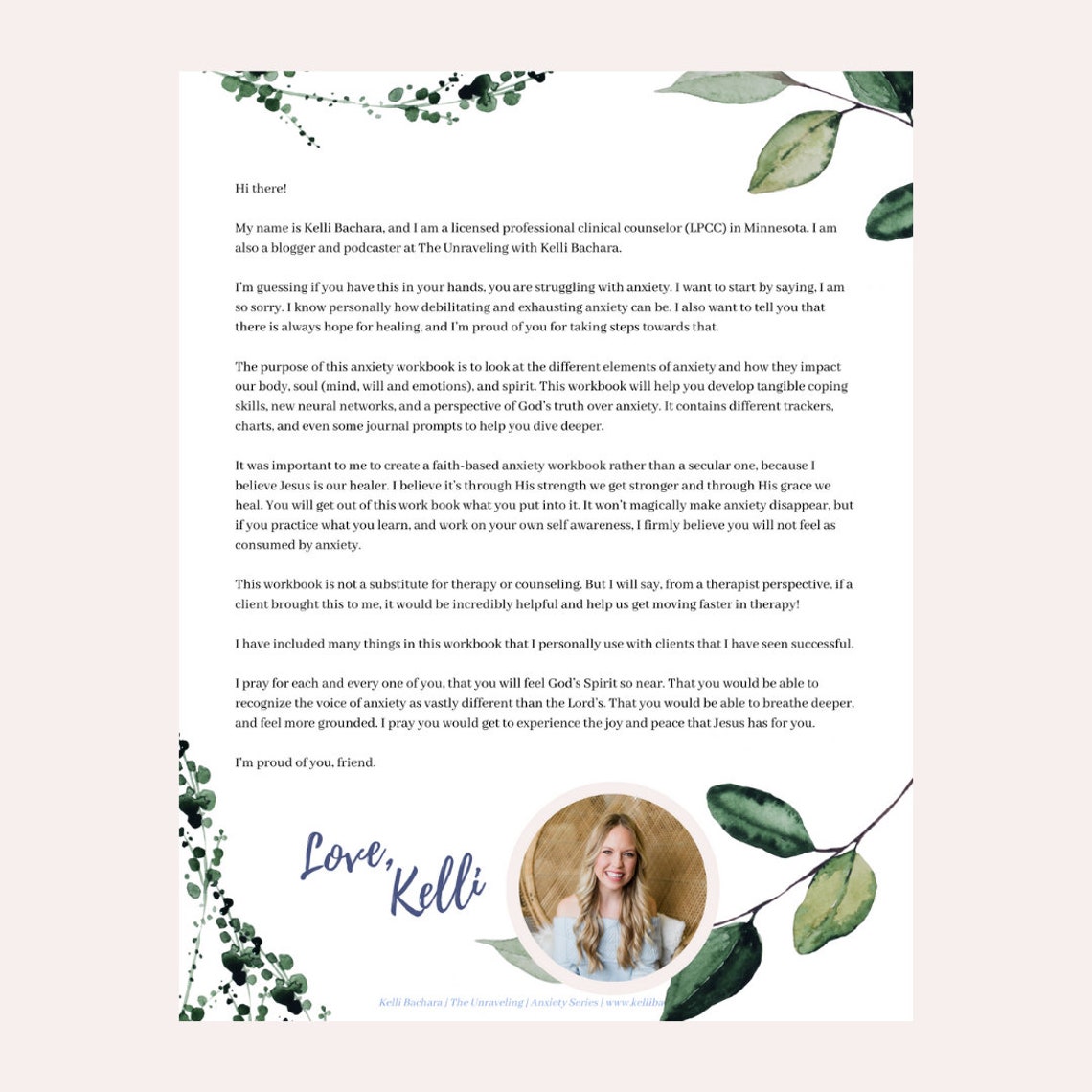 Faith-based Anxiety Workbook - Etsy