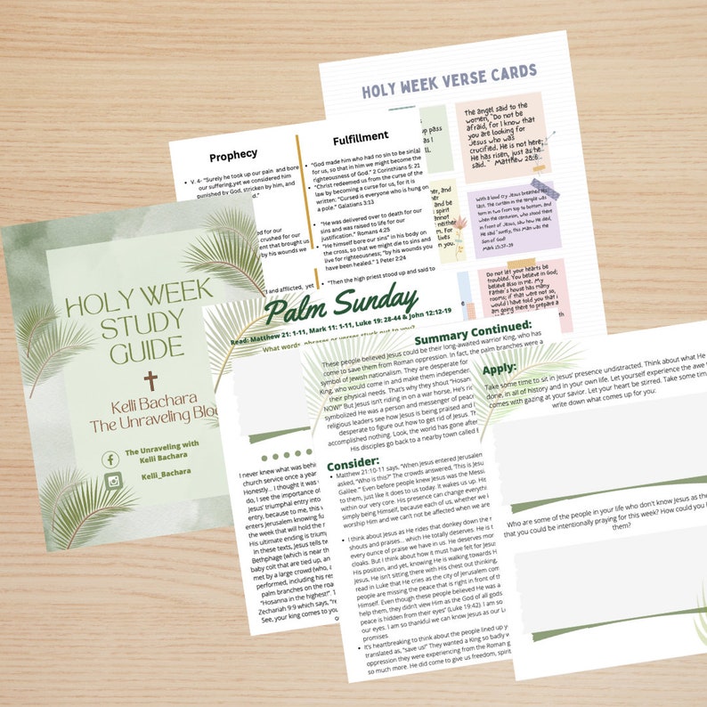 Holy Week Study Guide - Etsy
