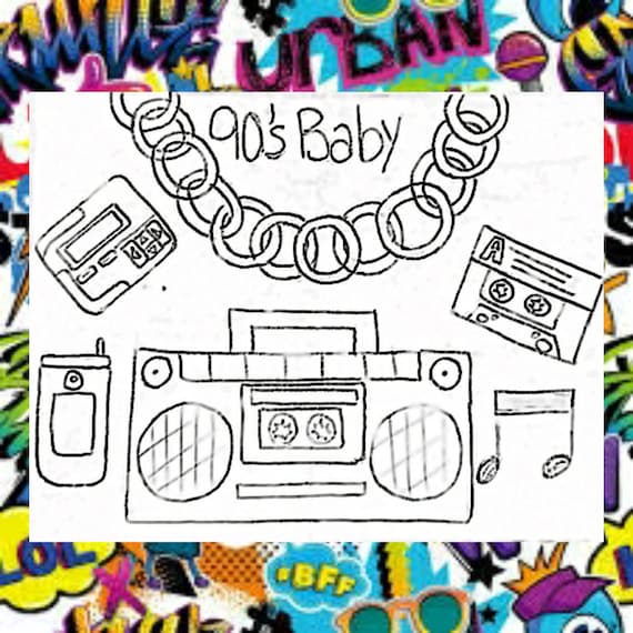 Paint and Sip Kit Throw Back 90s 90s Svg 90s Parties Sip | Etsy