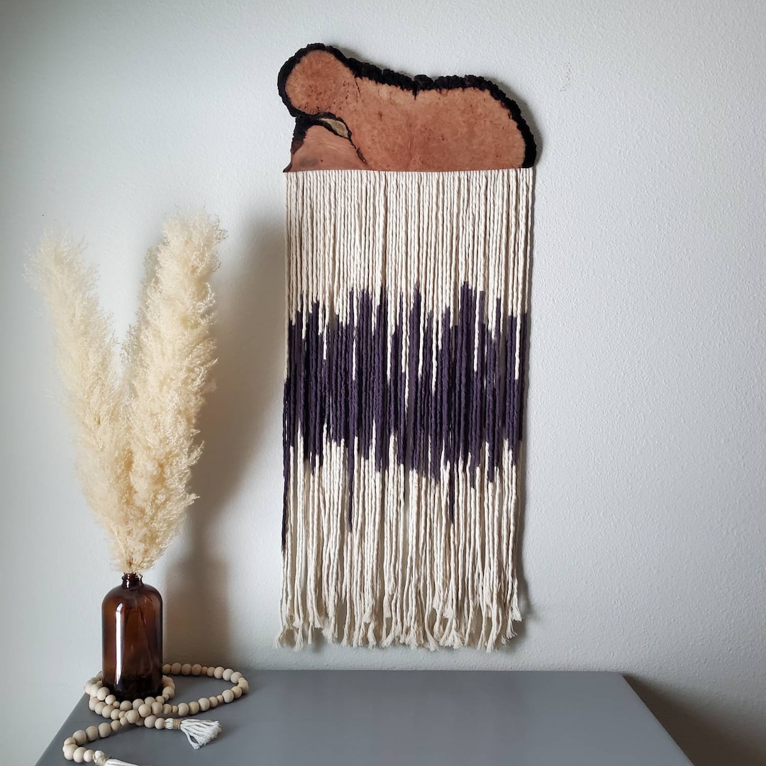 Pacific Madrona Macrame Wall Hanging: Dip Dyed Boho Tapestry - Etsy
