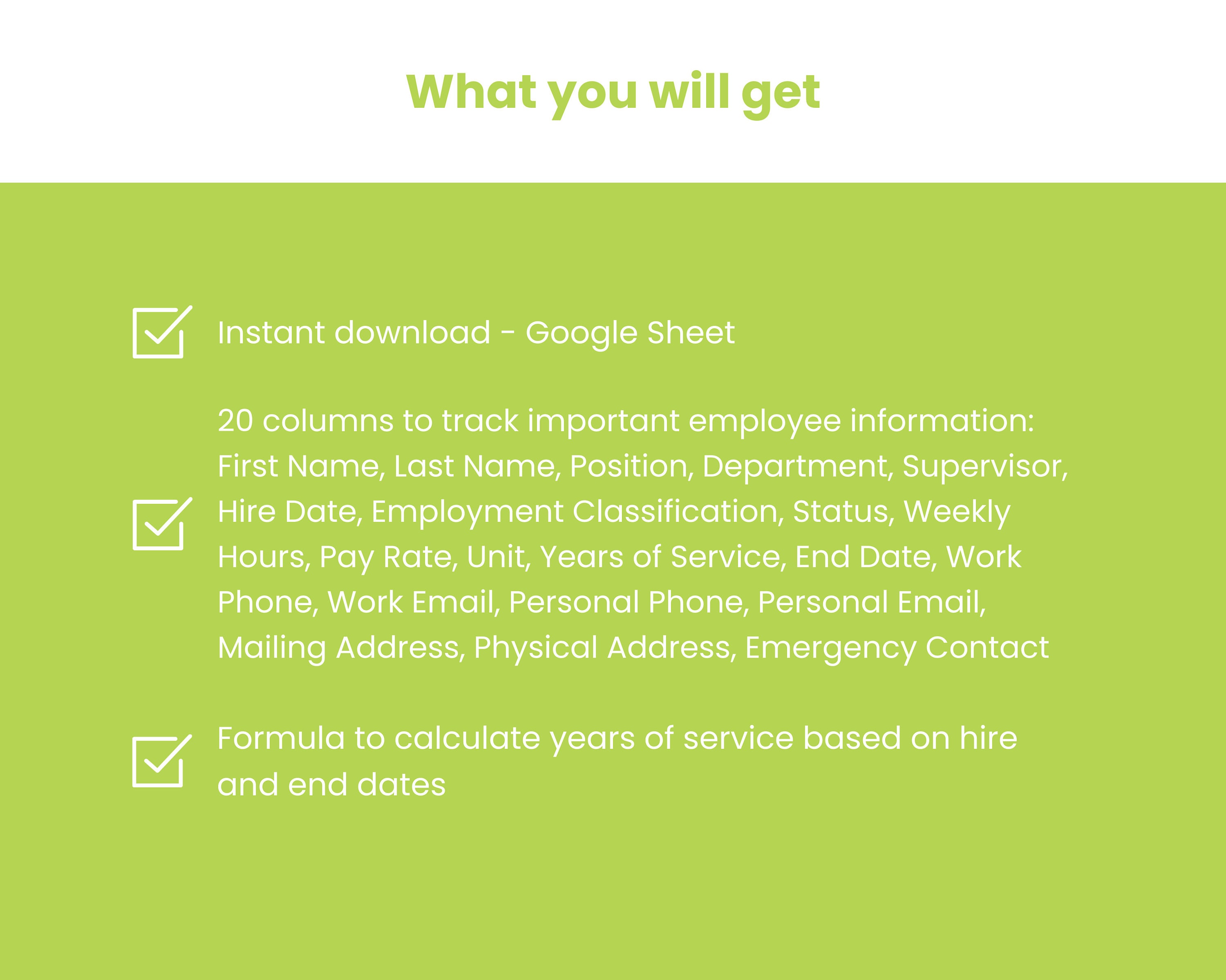 Employee Information Spreadsheet | Employee Info Tracking | Employee ...