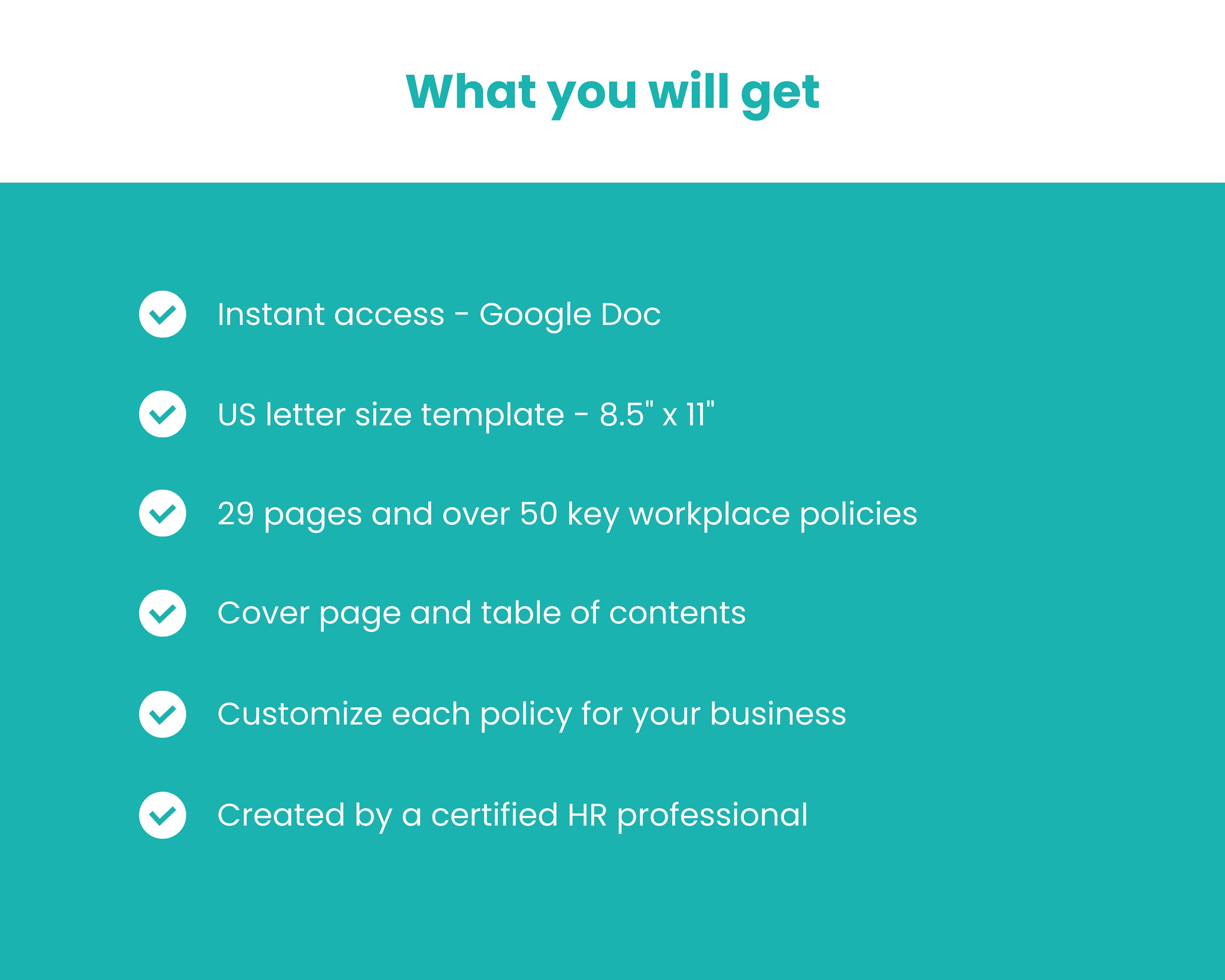 Employee Handbook Template | Instant Access Google Doc | 50+ Employment ...
