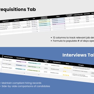 Recruitment Tracking Spreadsheet: Applicant & Interview Tracker (google ...