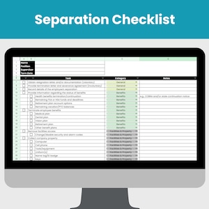 Separation Checklist | Employee Separation Checklist | Termination ...