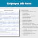 Employee Info Form | New Hire Info Form | Google Doc & Fillable PDF | Instant Access/download ...