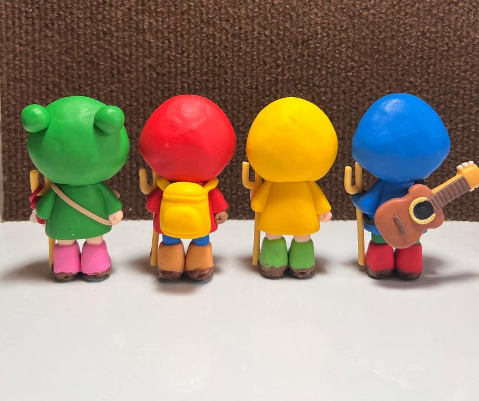 Handmade Luce Catholic Mascot and Friends Fe Xin and Sky Clay Figurines ...