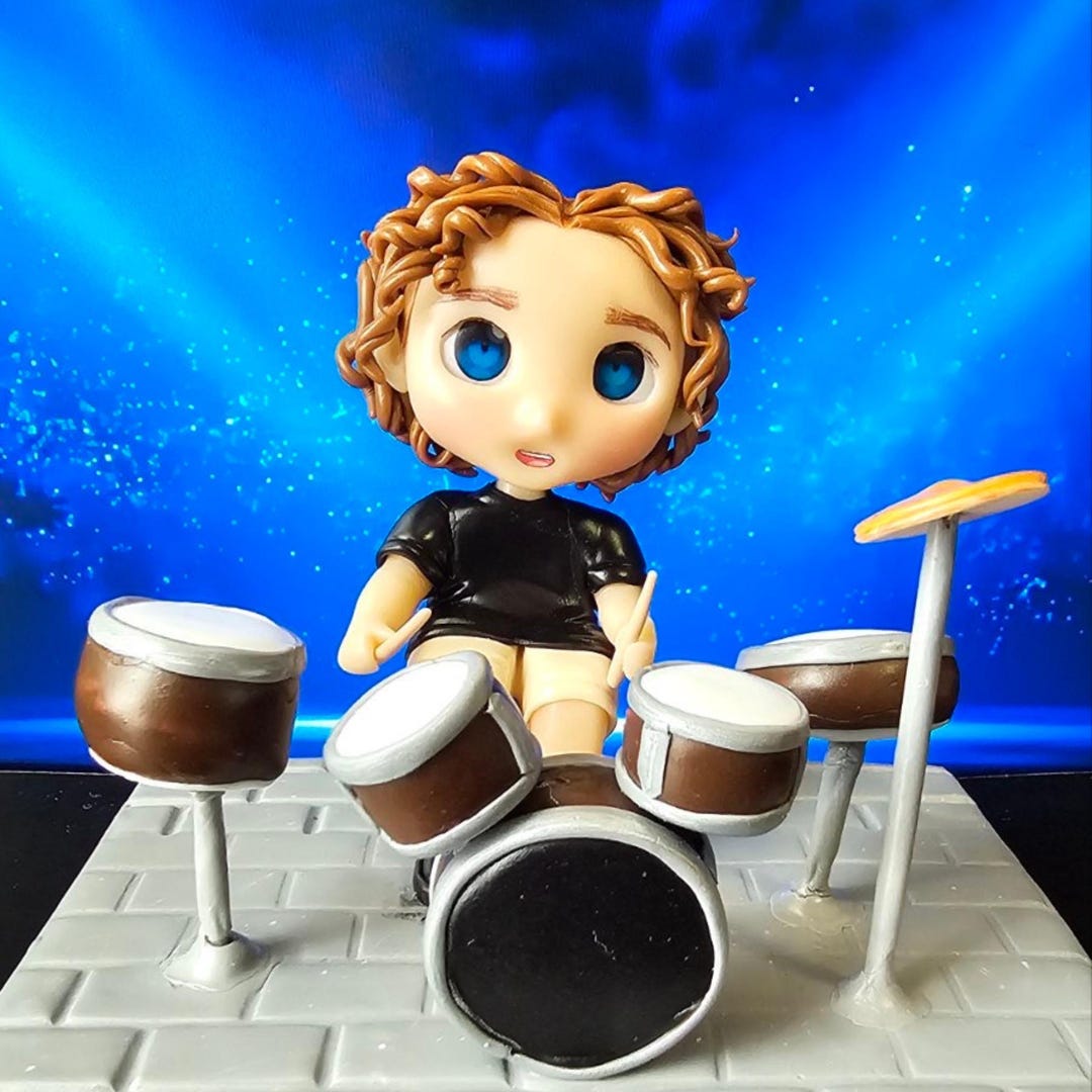Custom Clay Band Figurines – Drummer, Lead Guitarist, Bassist, Singer ...