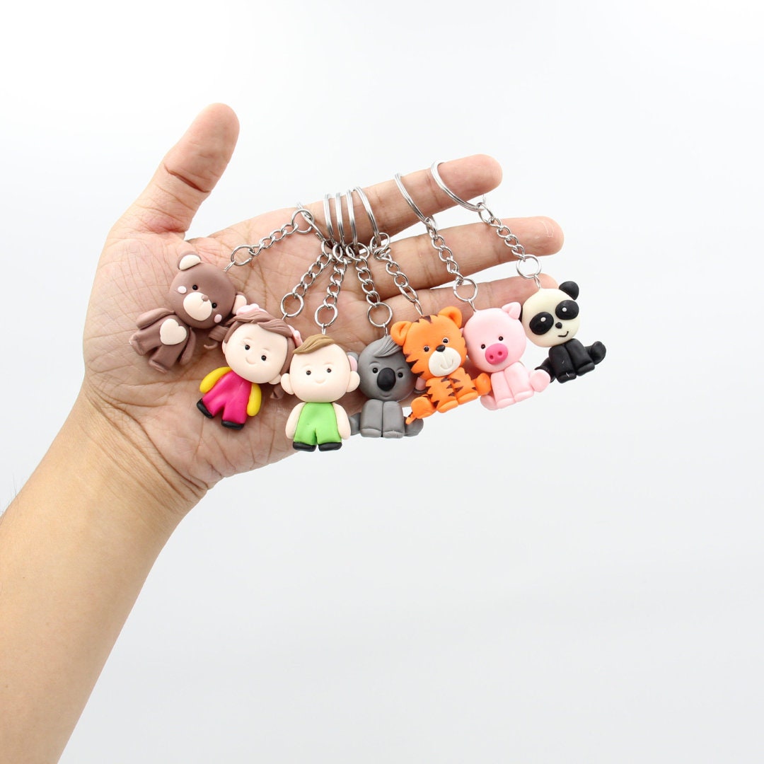 Handmade Cute Name Tag Keychain - Personalized School Bag Tags With ...