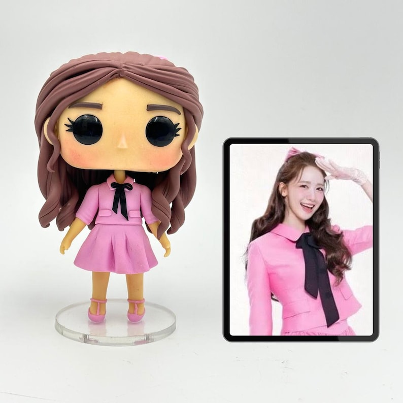 Custom Pop Style Figurine Personalized Cake Topper Clay Character ...