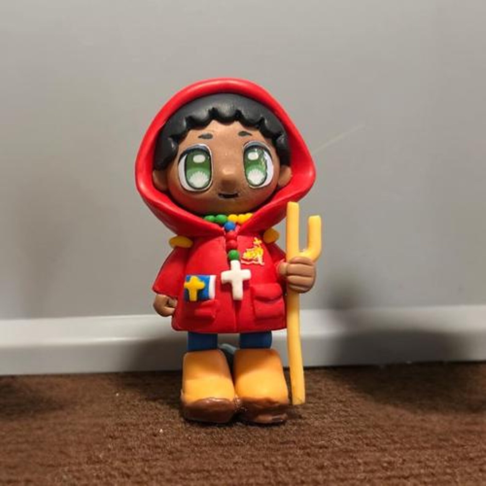 Handmade Luce Catholic Mascot and Friends Fe Xin and Sky Clay Figurines ...