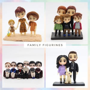 Personalized Family Clay Figurines One Gift for Whole Family Cute ...