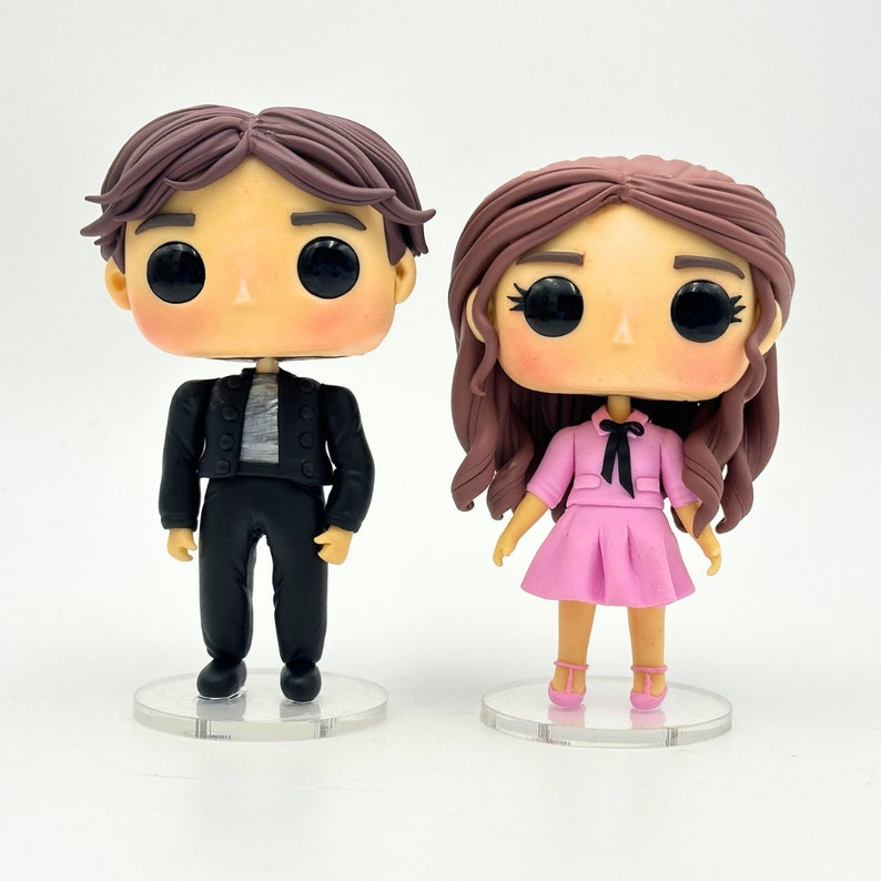 Custom Pop Style Figurine Personalized Cake Topper Clay Character ...