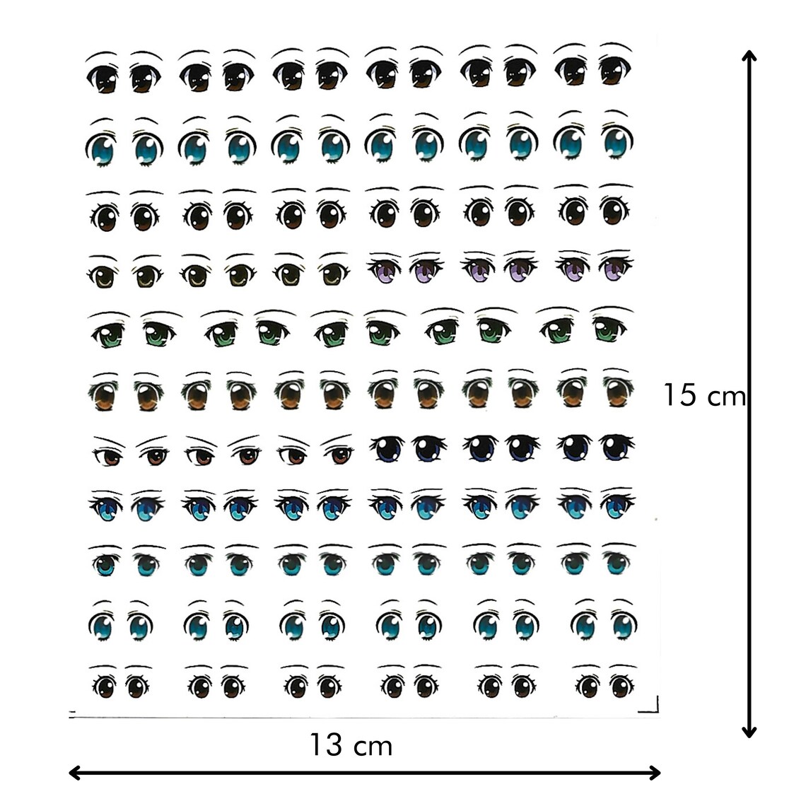 Cute 2D Cartoon Eyes Stickers for DIY Clay Doll and Figurines - Etsy ...