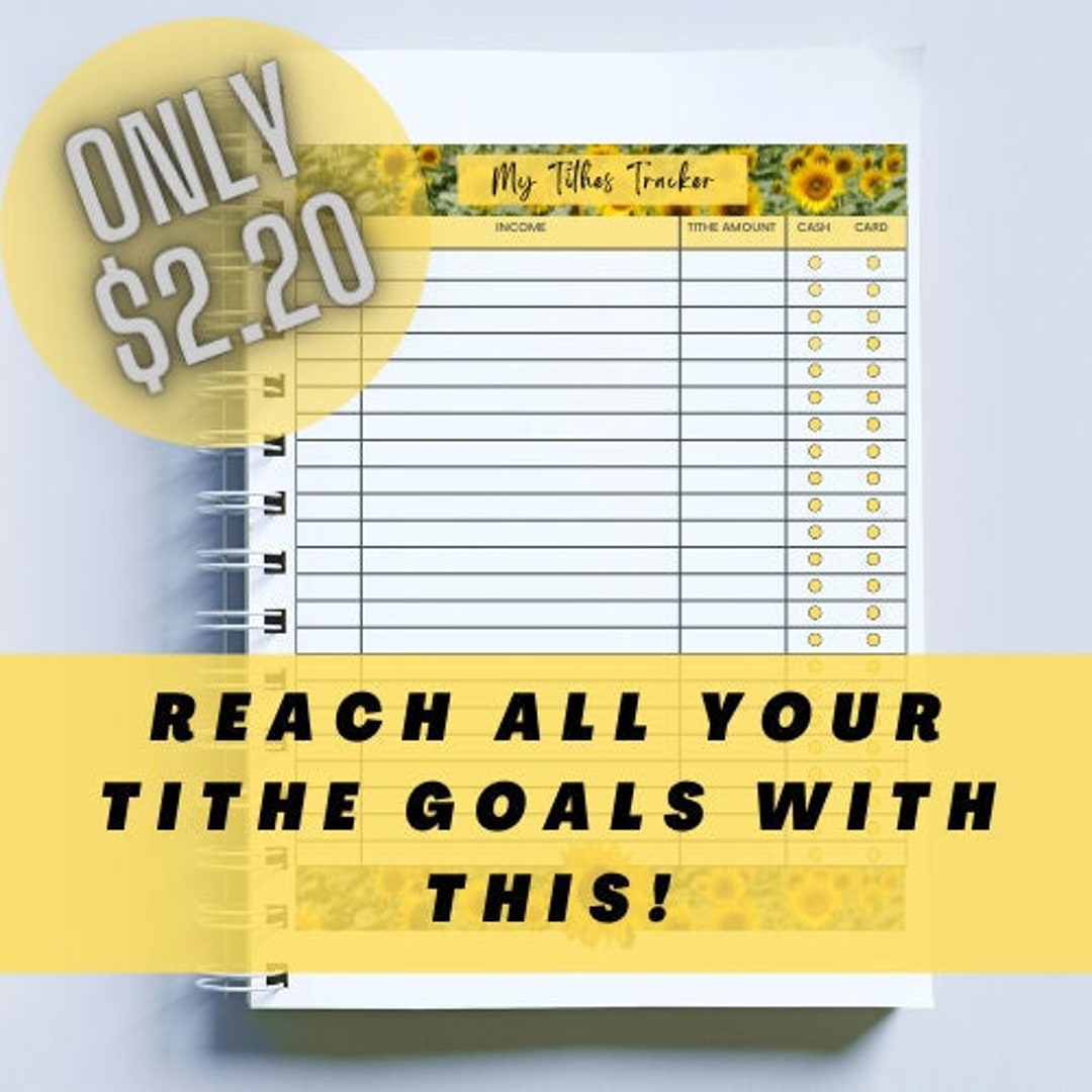 Tithe Savings Tracker / CHRISTIAN SAVINGS Tracker / CHURCH Tithe ...