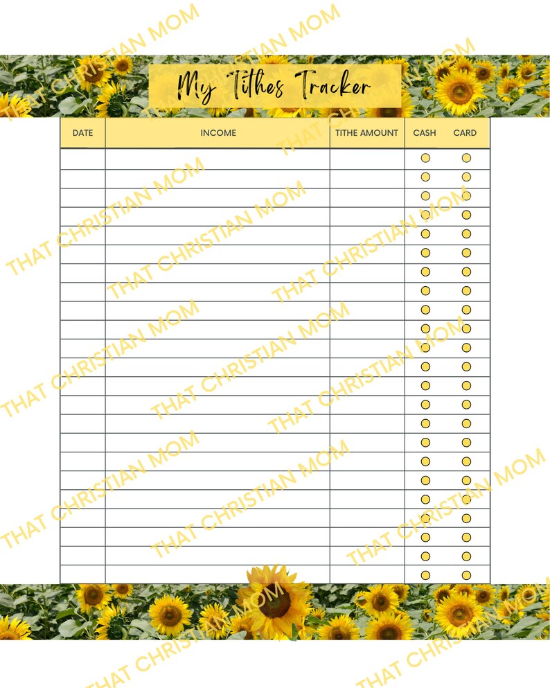 Tithe Savings Tracker / CHRISTIAN SAVINGS Tracker / CHURCH Tithe ...