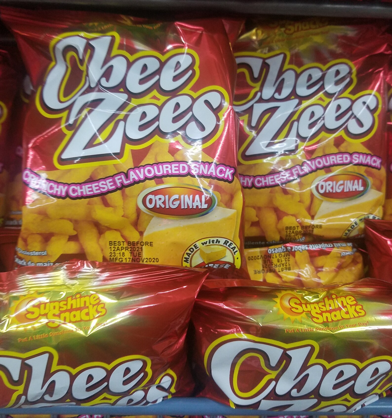 Jamaican Sunshine Snacks Chee Zees Snack 45g Pack of 6 OR 12 - From ...