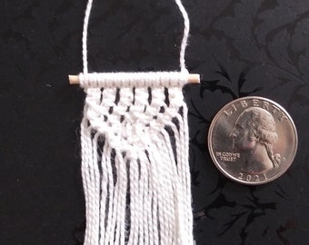 Dollhouse Miniature Macrame Wall Hanging With Seashells From Around ...