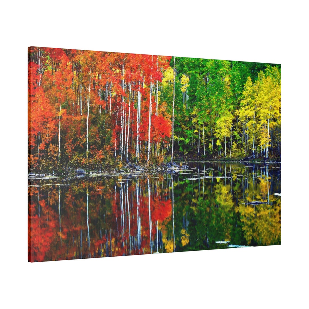 Aspen Reflections at Twin Ponds, Fishlake National Forest, USA Matte ...